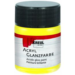 Kreul - Acryl Glanzfarbe gelb 50 ml Verzierfarbe