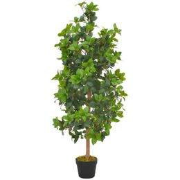 Künstliche Pflanze Lorbeerbaum mit Topf Grün 120 - Grün - Prolenta Premium