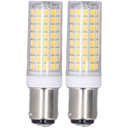 Eosnow - 2 Stück LED-Maisbirne BA15D 10 w dimmbar energiesparend 102 LEDs Keramikglühbirne ac 100-120 v