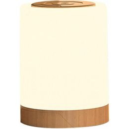 Holzmaserung New Creative Touch Nachtlicht Home Schlafzimmer Umgebungslicht Timer rgb dimmbare Tischlampe