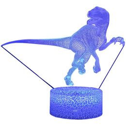 Buntes 3D-Nachtlicht der Dinosaurier-Serie, kreative Geschenklampe, Tischlampe, LC-748