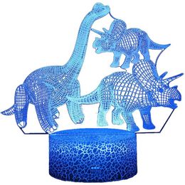 Buntes 3D-Nachtlicht der Dinosaurier-Serie, kreative Geschenklampe, Tischlampe, LC-1782