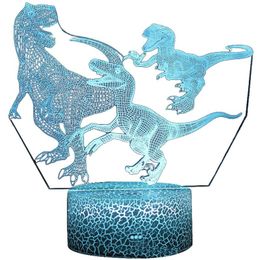 Buntes 3D-Nachtlicht der Dinosaurier-Serie, kreative Geschenklampe, Tischlampe, LC-1781