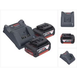 Bosch - gal 18V-20 Akku Ladegerät 10,8 - 18 v 2 a ( 2607226281 ) + 2x gba 18 v 5,0 Ah Akku ( 2x 2607337069 )