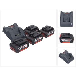 Bosch - gal 18V-20 Akku Ladegerät 10,8 - 18 v 2 a ( 2607226281 ) + 4x gba 18 v 5,0 Ah Akku ( 4x 2607337069 )