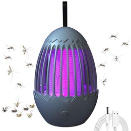 Tragbare elektronische wiederaufladbare USB-Mückenfliegenvernichtungslampe/Insektenvernichter für Sommerausflüge, Outdoor, Grau