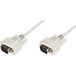 Seriell Anschlusskabel [1x D-SUB-Stecker 9pol. - 1x D-SUB-Stecker 9pol.] 3.00 m Beige - Digitus