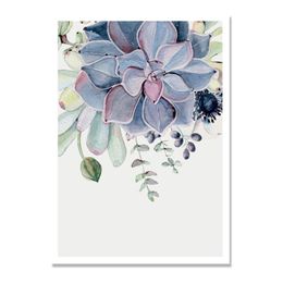 Amirror Smart Ug - Sukkulenten Nordic Poster Blatt Kaktus Blumen Wand Kunstdruck Poster und Drucke Leinwand Gemälde Quadro Bilder ungerahmt40x50 403