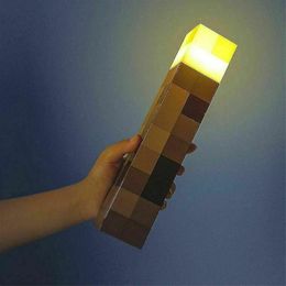Minecraft Spiel Brownstone Taschenlampe Schlafzimmer Led Nachtlicht usb wiederaufladbares Geschenk