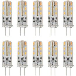 Eosnow - 10 Stück G4 LED-Glühbirne 1,5 w DC12 v Warmwei 3000 k 110 lm Bi-Pin-Glühbirnen led für Schrankbeleuchtung im Innenhof