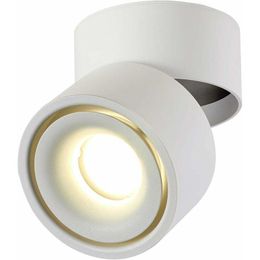 12 w verstellbarer Aufbaustrahler - 9 x 11 cm LED-Deckenstrahler verstellbarer Winkel Deckenleuchte COB-Lampe, 360 ° drehbar (Weiß-4000 k)