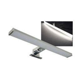 Chilitec Led Spiegelleuchte Badezimmer Lampe Spiegel Bad Leuchte 40cm 8Watt 640 Lumen IP44 Spiegelschrank Wand- und Aufbaumontage Beleuchtung Alu-Optik