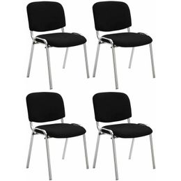 CLP - 4er Set Stühle Ken Chrom Stoff schwarz