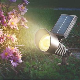Solarstrahler Spotlight rgb 7 Lichtfarben zur Auswahl, Dauer oder Wechsellicht Außenbeleuchtung Solar Solarleuchte Esotec 102134