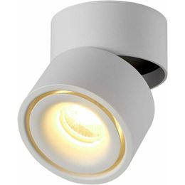 12 w verstellbarer Aufbaustrahler - 9 x 11 cm LED-Deckenstrahler verstellbarer Winkel Deckenleuchte COB-Lampe, 360 ° drehbar (Weiß-3000 k)