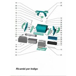 Zodiac - Indigo blue flow guide für Indigo Roboter