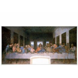 K&L WALL ART Da Vinci Kunstdruck Poster Das letzte Abendmahl 120x60cm Wanddeko Wandposter