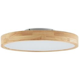 LINDBY - Lanira LED-Deckenlampe aus Eichenholz, 50cm - Holz hell, weiß