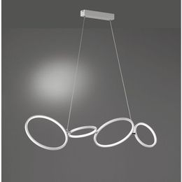 Trio Leuchten - led rondo Ringleuchte Balkenpendellampe mit vier hängenden Ringen, weiß matt