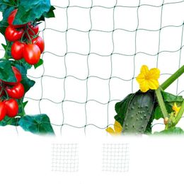 Relaxdays 2 x Ranknetz für Gewächshaus, 180 x 360 cm, Rankhilfe Gurken, Tomaten, Maschenweite 10 cm, Gewächshausnetz, grün
