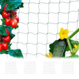 Relaxdays 4 x Ranknetz für Gewächshaus, 180 x 360 cm, Rankhilfe Gurken, Tomaten, Maschenweite 10 cm, Gewächshausnetz, grün