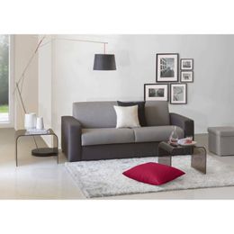 TALAMO ITALIA Schlafsofa Aleida, 2-Sitzer-Sofa, 100% Made in Italy, Wohnzimmersofa mit drehbarer Öffnung, aus gepolstertem Stoff, mit Standard-Armlehnen, Cm
