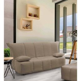 TALAMO ITALIA Schlafsofa Alisee, 2-Sitzer-Sofa, 100% Made in Italy, Wohnzimmersofa mit Trolley-Öffnung, aus gepolstertem Stoff, inklusive Kissen, Cm 125x90h85,