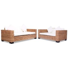 Sofa-Set 15-tlg. Natürliches Rattan VD17740 - HOMMOO