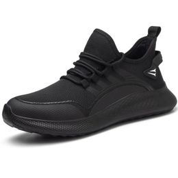 Lycxames - Sicherheitsschuhe, Herren Leichte Atmungsaktive Sicherheits-Sneaker Stahlkappe Damen Rutschfeste Arbeitsschuhe (Schwarz eu 36)