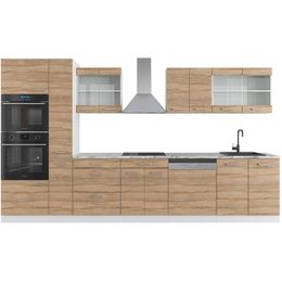 VICCO - Küchenzeile "R-Line 350cm Sonoma/Weiß