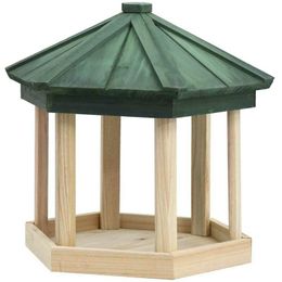 HOMMOO Vogelfutterhaus Achteck Tanne Massivholz 33x30 cm YQvidaXL314816DE