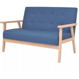 2-Sitzer-Sofa Stoff Blau VD10730 - HOMMOO