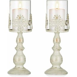 LONGZIMING - Klassischer Eisen-Kerzenhalter Lampenschirm Eisen-Kerzenhalter für romantische Hochzeit Creatir-Kerzenhalter für Candlelight-Dinner