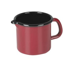 Riess-kelomat - riess Milchtopf 0,75 Liter Ø10cm rot Emaille