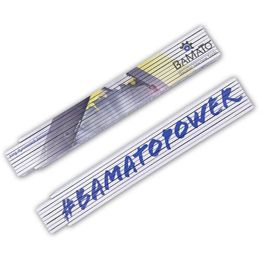 BAMATO - Profi Handwerker-Zollstock mit Aufdruck power