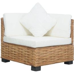 LONGZIMING - Ecksofa mit Auflagen Natur Rattan