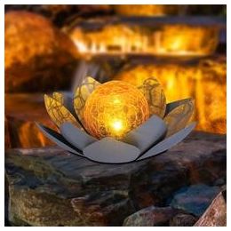 LED Solar Außen Lampe Lotus Blume Garten Beleuchtung Seerosen Design Leuchte 25 cm Globo 33532