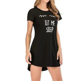 AFAZ New Trading UG Nachthemd Schwarzes Kleid mit Buchstabendruck