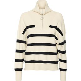 Véro Moda VERO MODA® Pullover, Troyer, Streifen, für Damen, beige, XL
