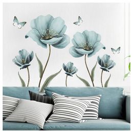 AFAZ New Trading UG Wandtattoo Blumenwandaufkleber Dekorative Wandaufkleber selbstklebend Wandsticker (2 St)