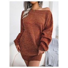 AFAZ New Trading UG Strickkleid Damen kleid Laternenärmel Etuikleid Pulloverkleid Freizeitkleid