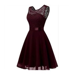 AFAZ New Trading UG Abendkleid Abendkleid Taillenkleid Partykleid Einfarbiges Kleid Spitzenkleid