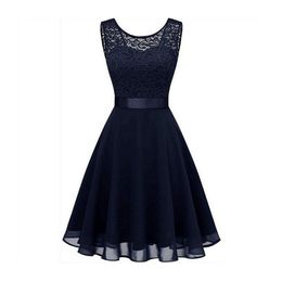AFAZ New Trading UG Abendkleid Abendkleid Taillenkleid Partykleid Einfarbiges Kleid Spitzenkleid