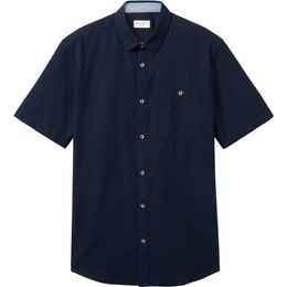 Tom Tailor Freizeithemd, Regular Fit, Kurzarm, Kent-Kragen, für Herren, blau, XXL