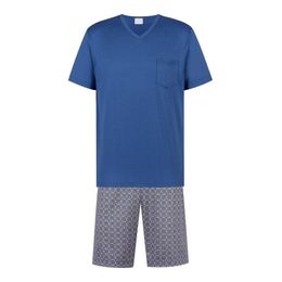 Mey Pyjama Anzug kurz, blau