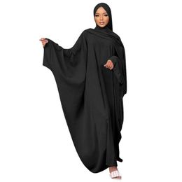 Opspring Maxikleid Damen Muslimische Kleider Langarm Ganzkörper Lang Gebetskleid