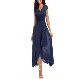 AFAZ New Trading UG Sommerkleid Abendkleid/CocktailkleidKleid V-Ausschnitt ärmelloser langer Rock