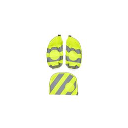 Ergobag Schulranzen Fluo Seitentaschen Zip-Set mit Reflektorstreifen Gelb (3-teilig)