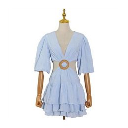 AFAZ New Trading UG Sommerkleid Sexy Kleid mit offenem A-Linien-Rock und V-Ausschnitt