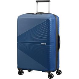 American Tourister® Hartschalen-Trolley Airconic, 67 cm, 4 Rollen, Koffer mittel groß Reisegepäck Reisekoffer TSA-Zahlenschloss, blau